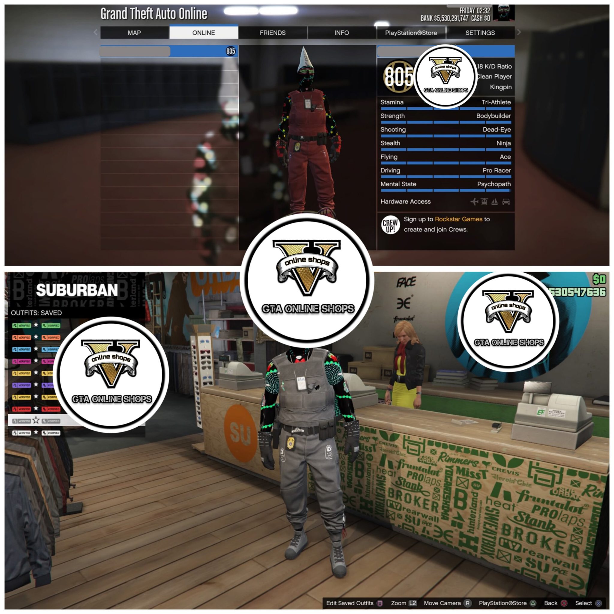 VIP🔥| PS4 | 👨805 level | 💵5 Billion Cash |⚡Fast Run | Code: 1111 | جی ...